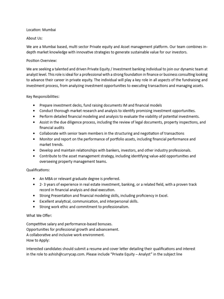 JDA - Analyst PE | PDF