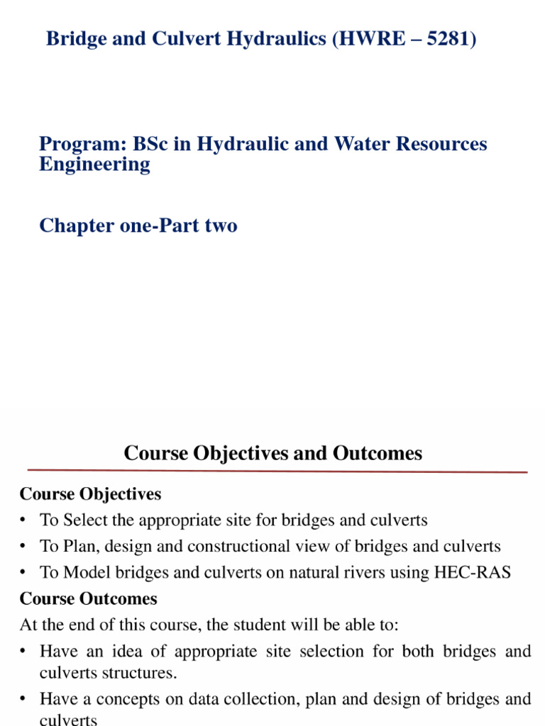 Culvert and Bridge Material - 1 and 2 | PDF | Stream | Physical Geography