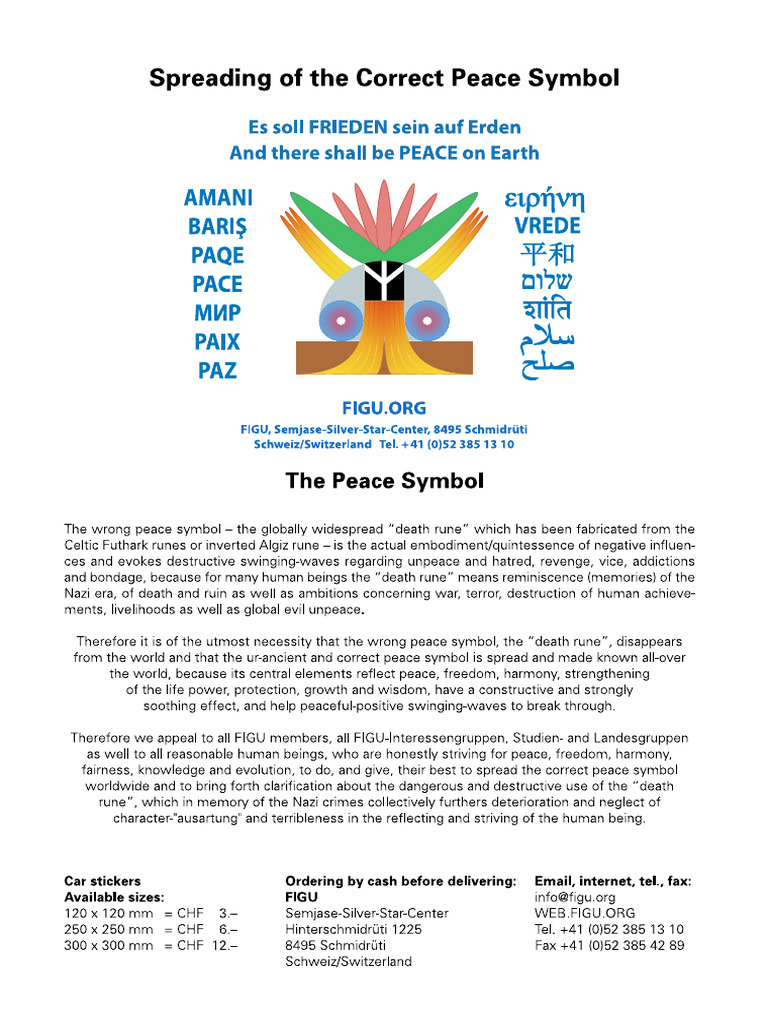 Spreading of The Correct Peace Symbol Good | PDF