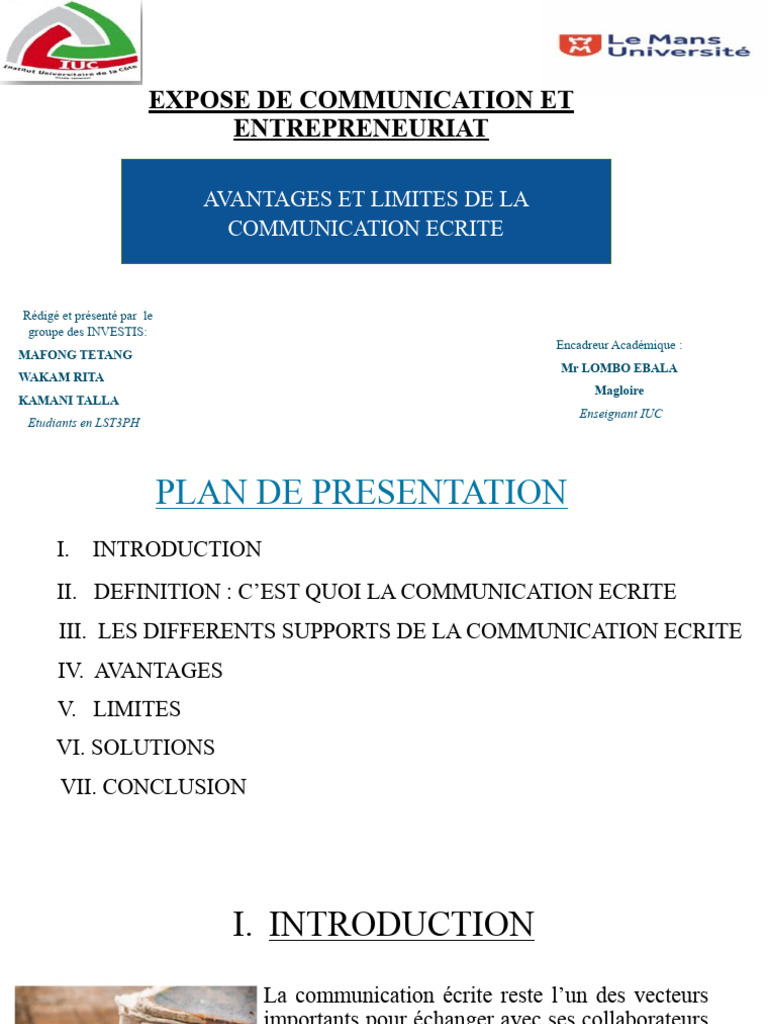 Expose Communication | PDF | la communication | Mise en page