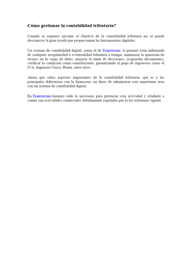Cómo Gestionar La Contabilidad Tributaria | PDF | Negocios | Finanzas y ...