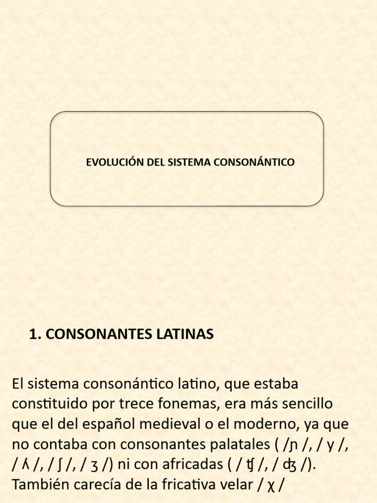 Evolución de las Consonantes Latinas | PDF | latín | Fonética
