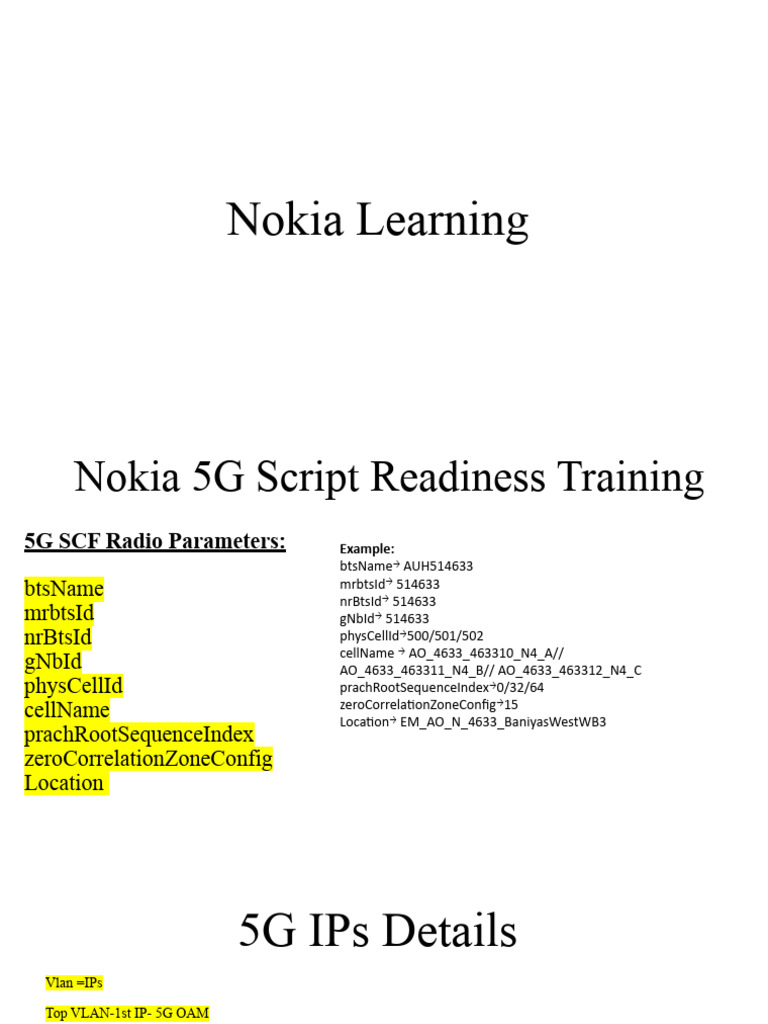 5G Network Configuration Guide | PDF | Latency (Engineering) | Computer Network