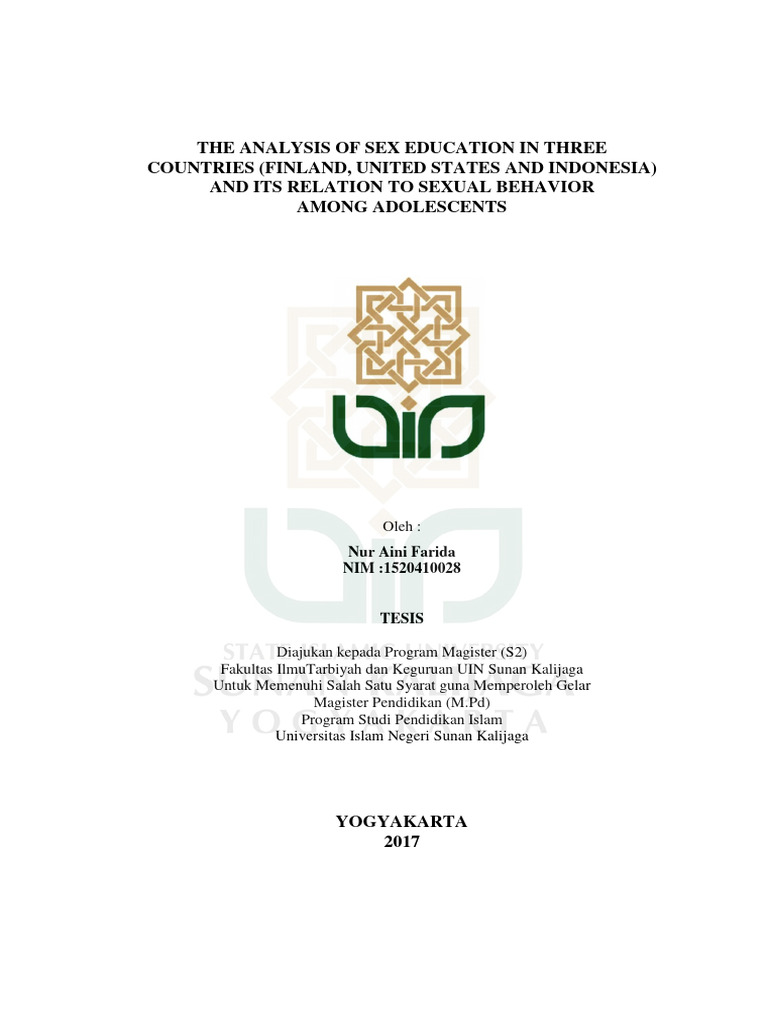 Bab I Iv Atau V Daftar Pustaka Pdf Sex Education Sexually Transmitted Infection