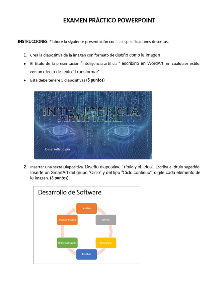 Examen Práctico de PowerPoint AI | PDF | Arte