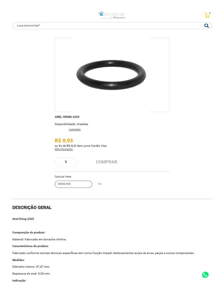 Anel Oring 2325 Molybrasil | PDF