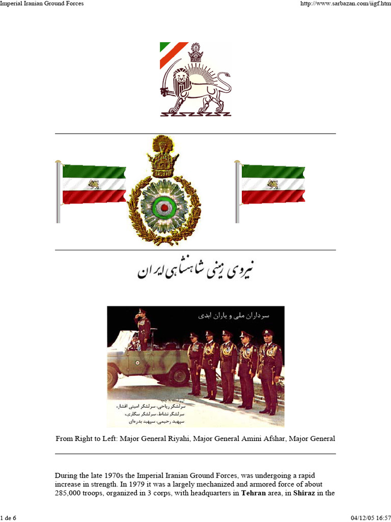 Imperial Iranian Ground Forces | PDF | Division (Military) | Tracked ...