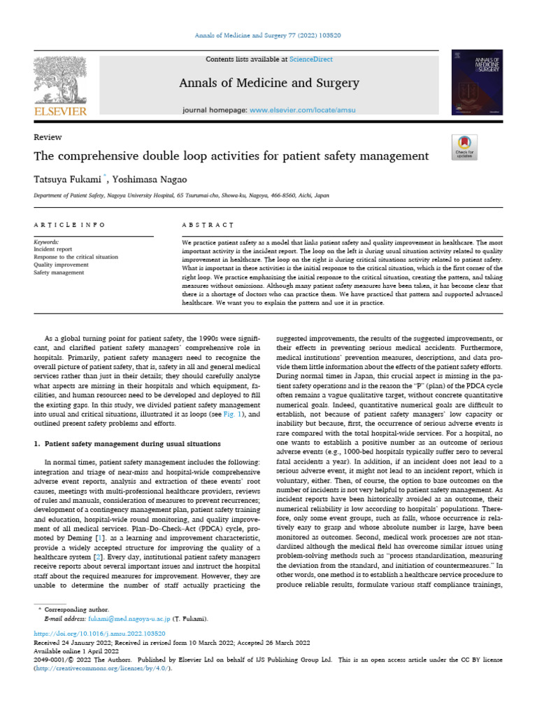 The Comprehensive Double Loop Activities For.12 | PDF | Patient Safety ... The Comprehensive Double Loop Activities For.12 | PDF | Patient Safety ...