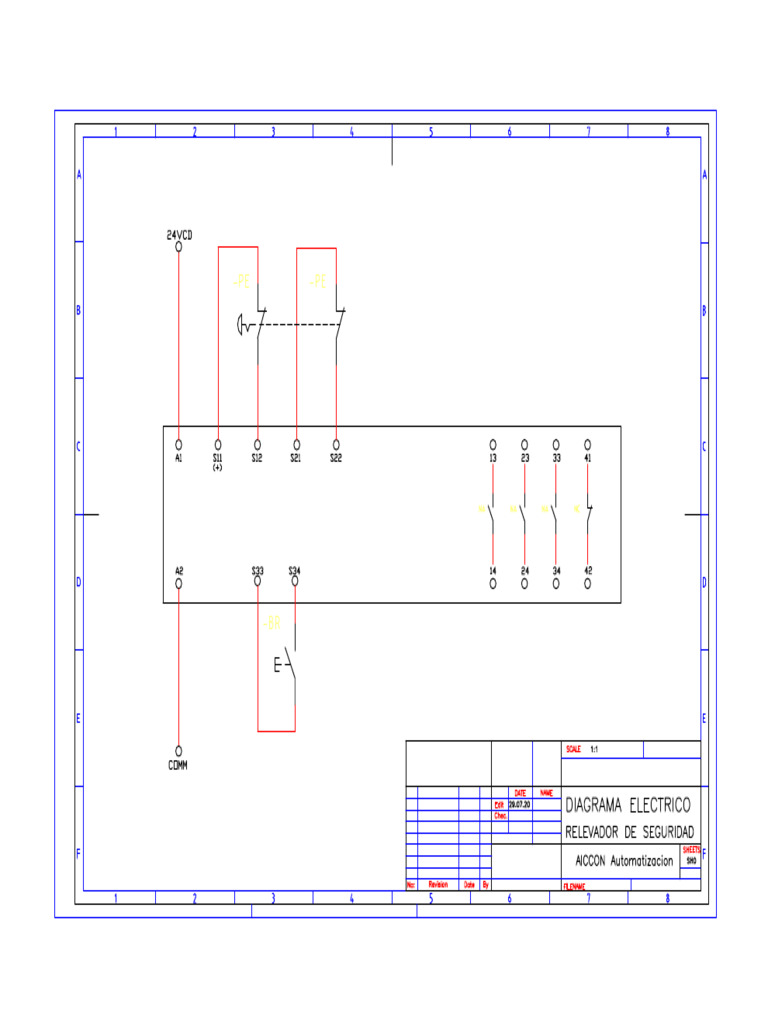 Diagrama Relevador de Seguridad-modelo | PDF