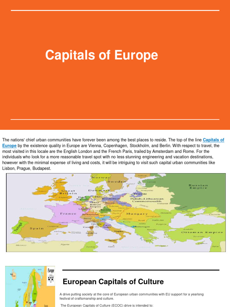 Capitals of Europe | PDF | European Union | European Economic Area