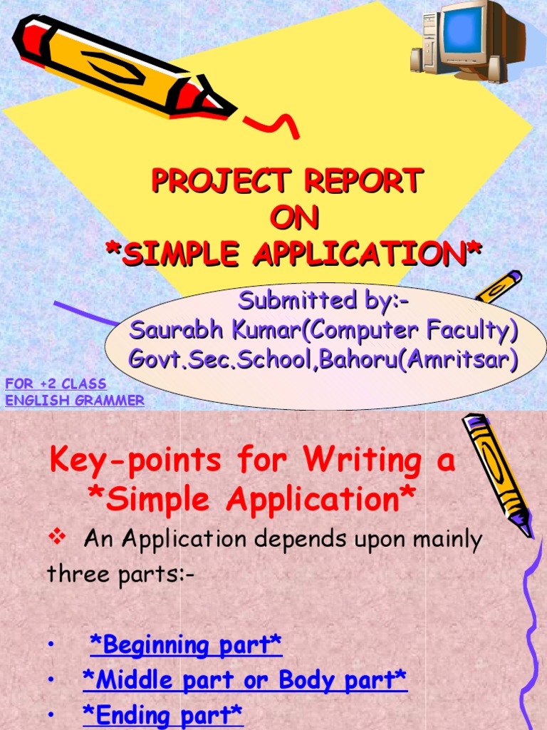 Project Report On Simple Application - Bahoru - Amritsar | PDF
