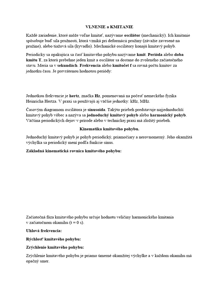 Vlnenie | PDF