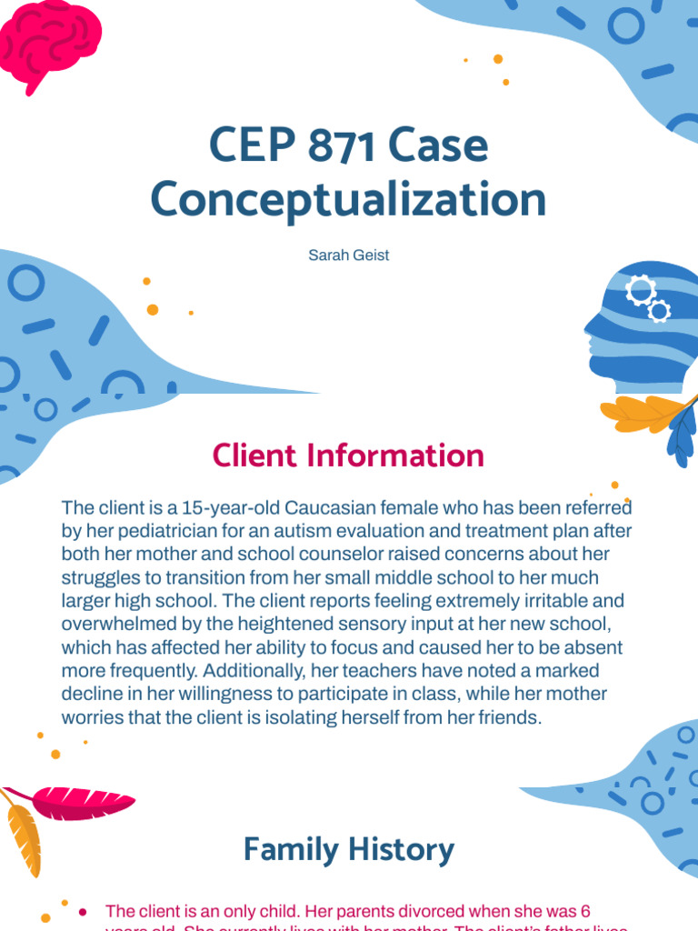 Cep 871 Case Conceptualization | Download Free PDF | Autism Spectrum ...