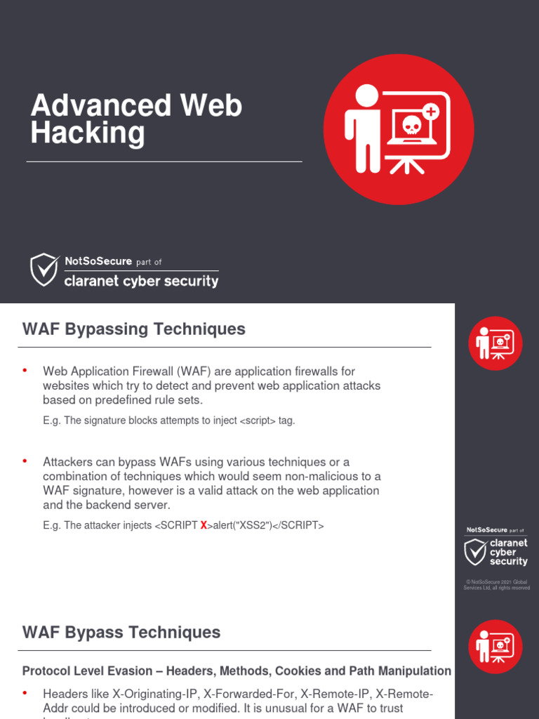 WAF Bypass CheatSheet | PDF | Internet | World Wide Web WAF Bypass CheatSheet | PDF | Internet | World Wide Web