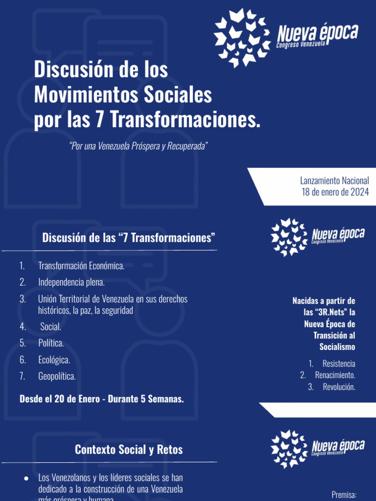 00 Presentación para La Discusión Por Las 7 Transformaciones | PDF | Venezuela | Política de ...
