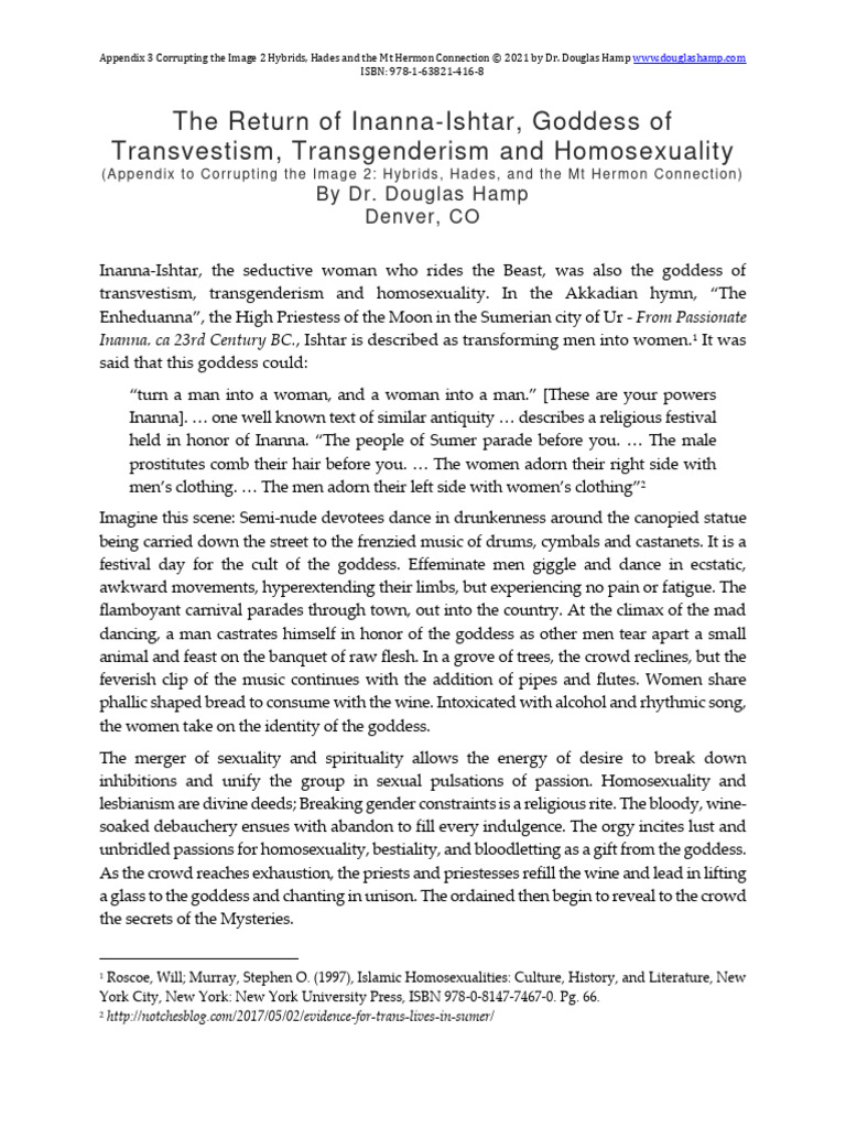 The Return of Inanna Ishtar Goddess of T | PDF | Transgender | LGBTQIA+ ...