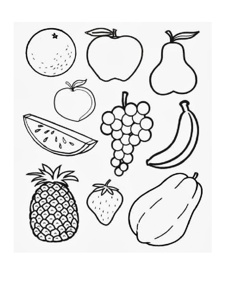 Desenho De Alimentos Pintar Pdf
