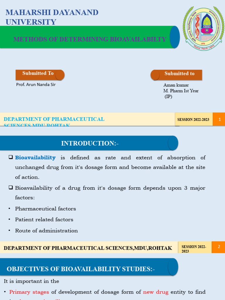 Jayaaaa Methods of Bioavailability | Download Free PDF ...