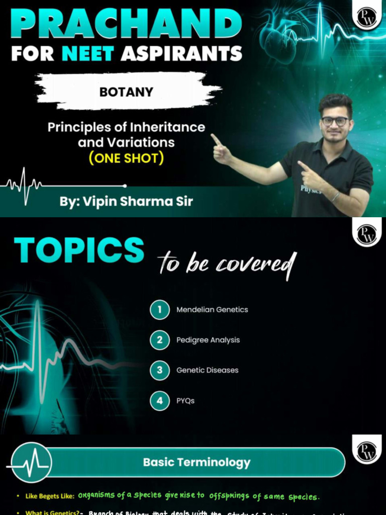 Principle of Inheritance and Variation - Class Notes - Prachand NEET ...