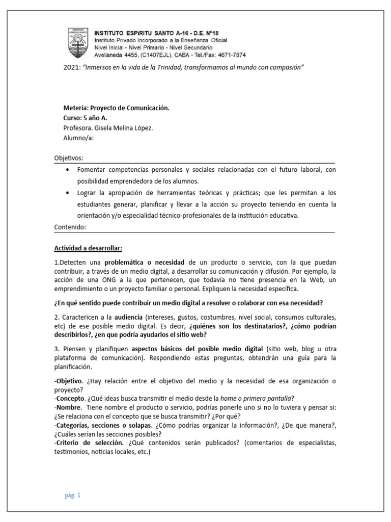 Act 3. Planificacion. Etapa 1 | Descargar gratis PDF | Iniciativa ...