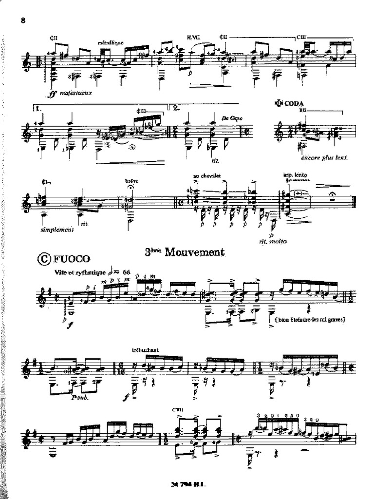 Roland Dyens Fuoco | PDF