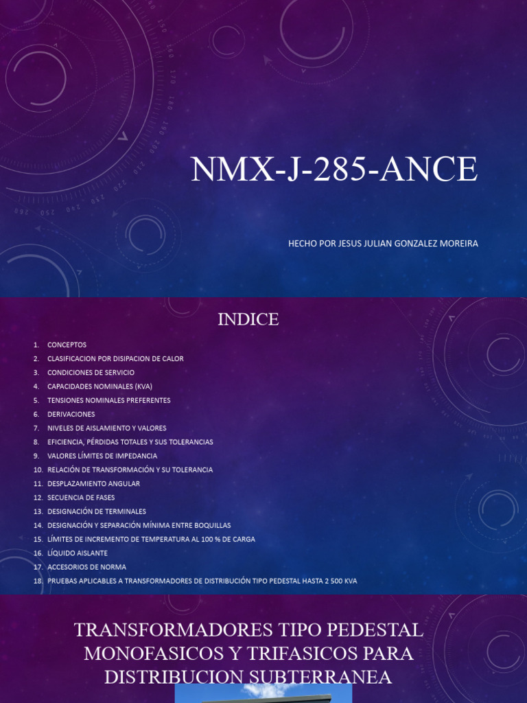 NMX J 285 Ance | PDF | Transformador | Ingenieria Eléctrica