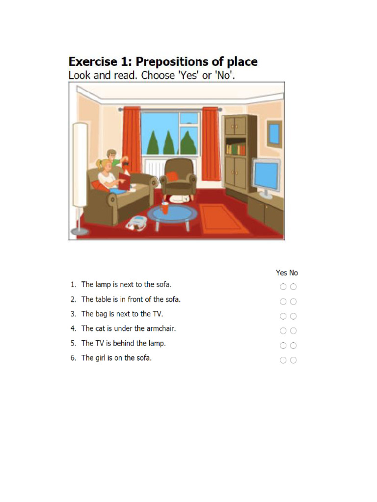 Prepositions of Location | PDF