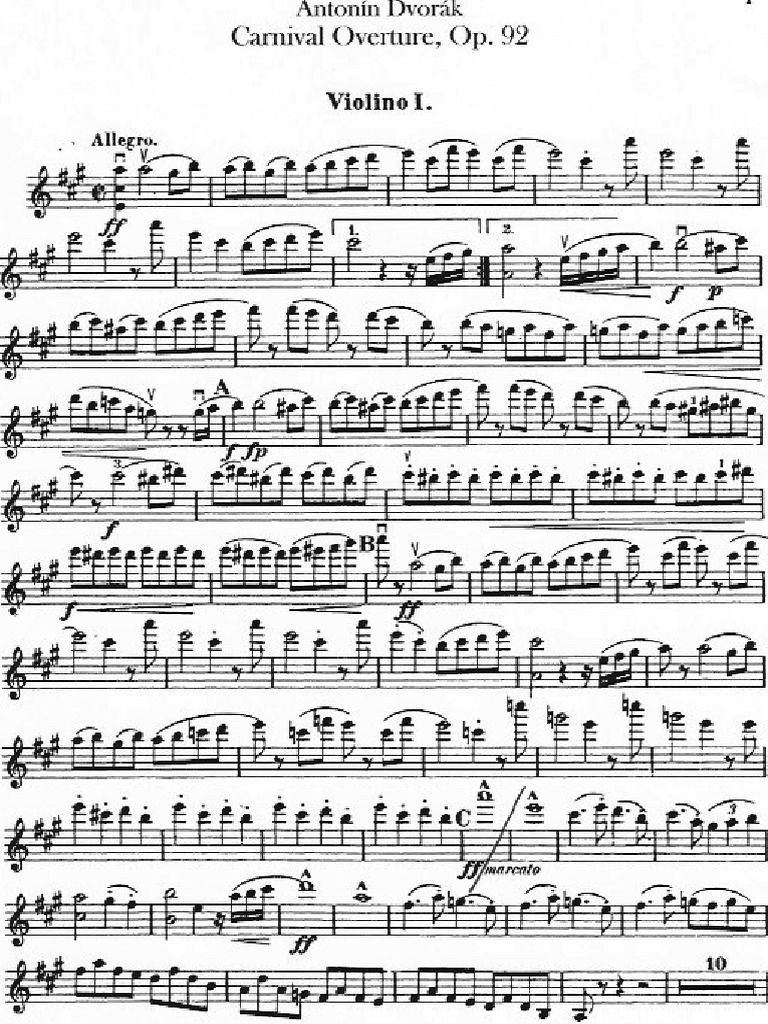 Dvorak Carnival Overture | PDF