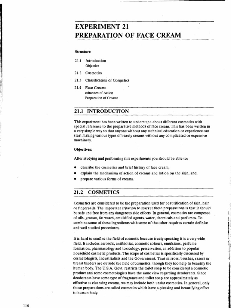 Experiment 21 Pdf Cosmetics 