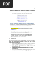 Springer Paper Template | PDF | Copy Editing | Printing