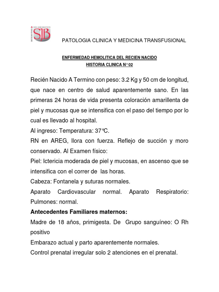 Caso Clinico 2 EHRN (20271) | PDF | Ciencia y matemáticas