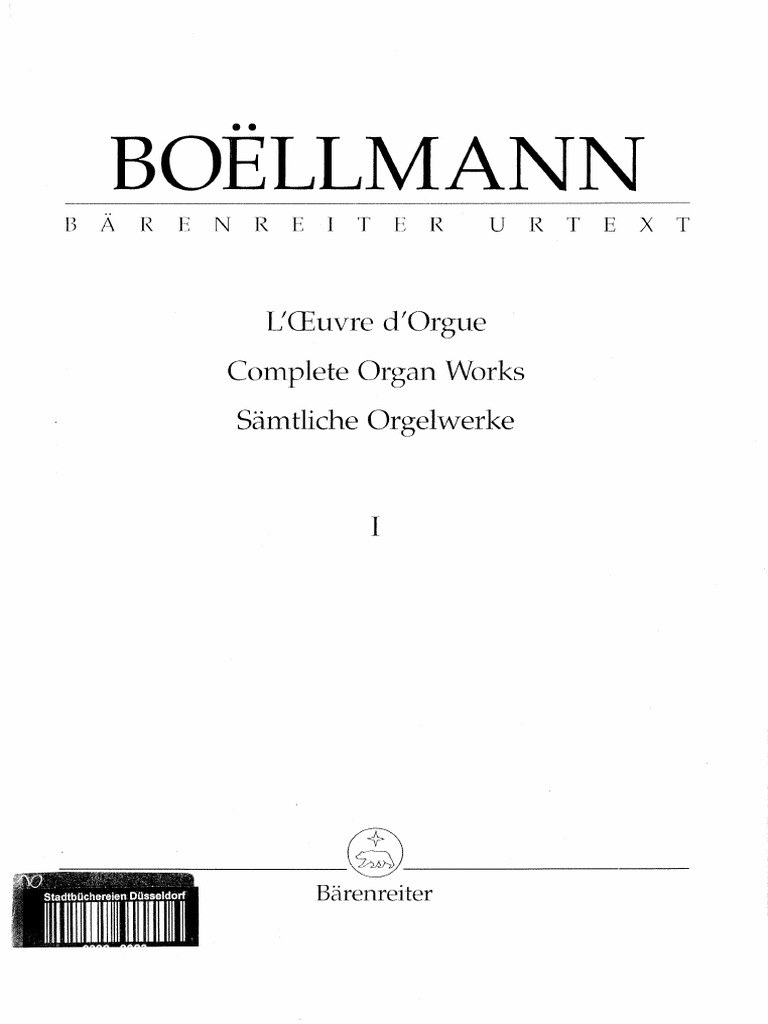 Boellmann Leon Complete Organ Works. Vol. 1 | PDF