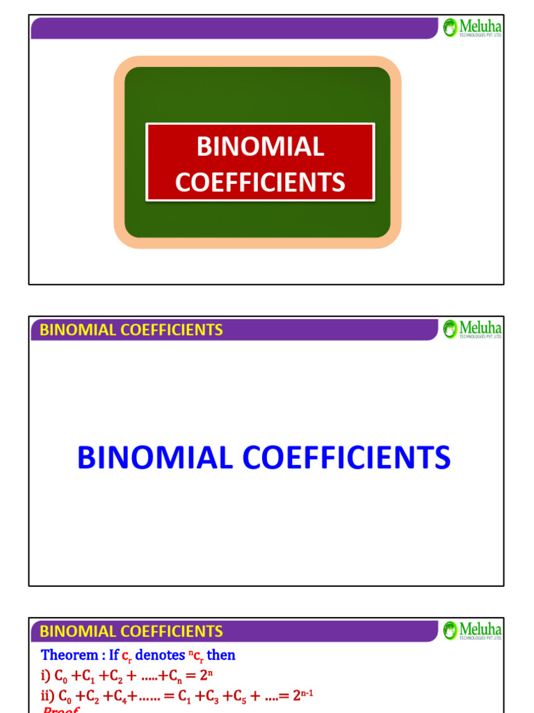 Mat 2a SR BC m01 Binom Coeff | PDF | Mathematics | Algebra