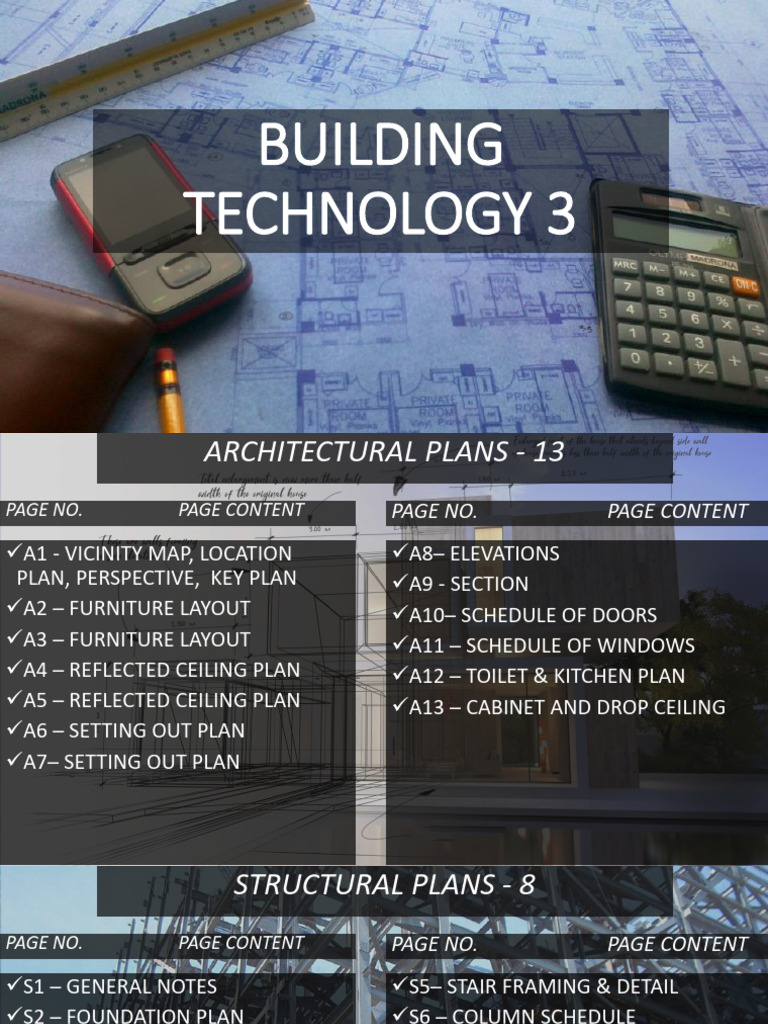 Building Technology 3 Guide For Major Plate | PDF | Civil Engineering | Building Engineering
