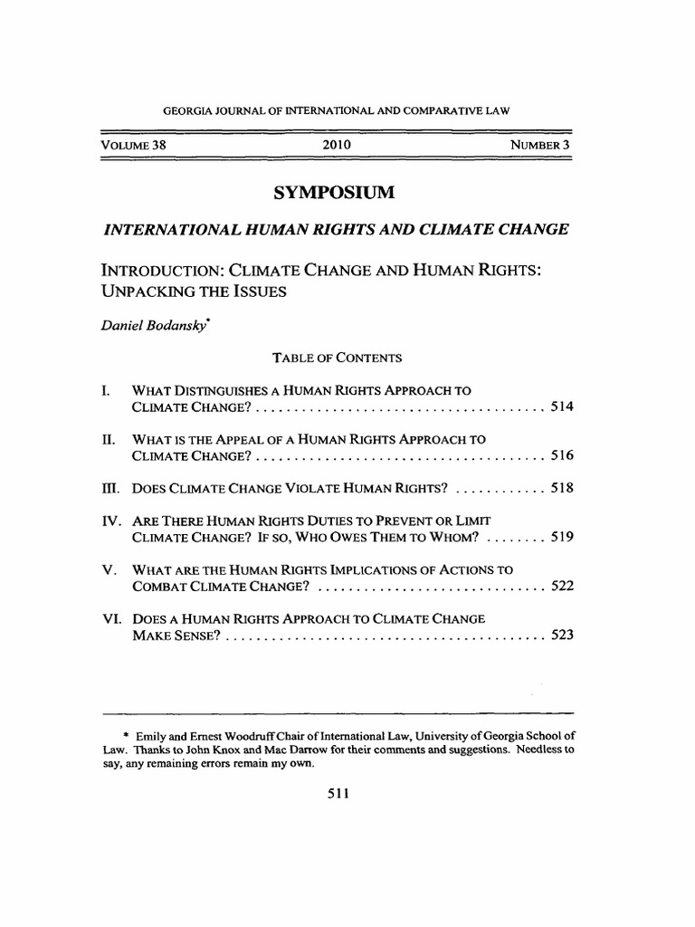 Introduction - Climate Change and Human Rights - Unpacking The Issu ...