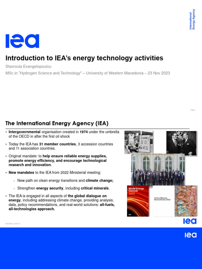2023 - 11 - 23 Introduction To IEA Energy Technology Activities | PDF ...