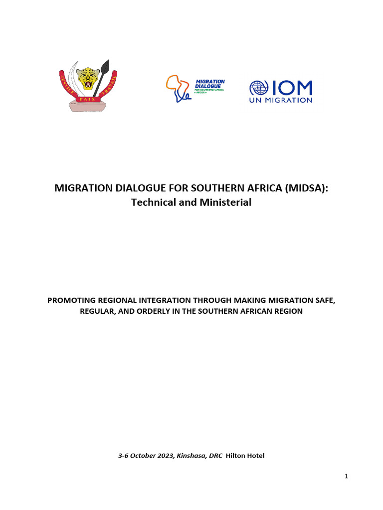 ENGLISH - DRC MIDSA Ministerial Meeting 2023 Finale-2 | PDF | Human ...
