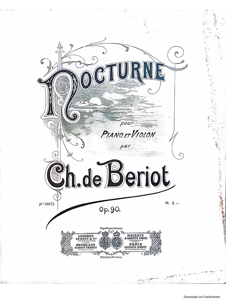 Beriot Nocturno Op 90 Parte Piano | PDF
