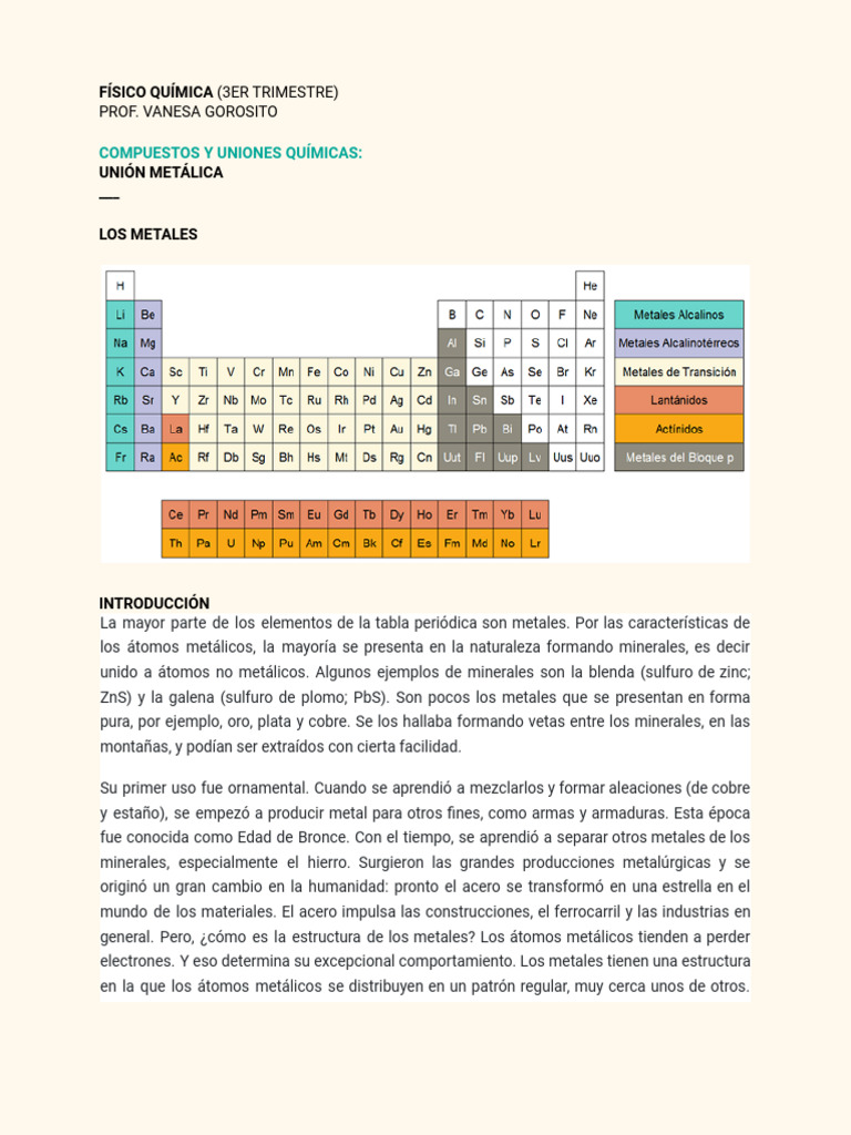 Propiedades y Usos de los Metales | PDF | Rieles | Minerales