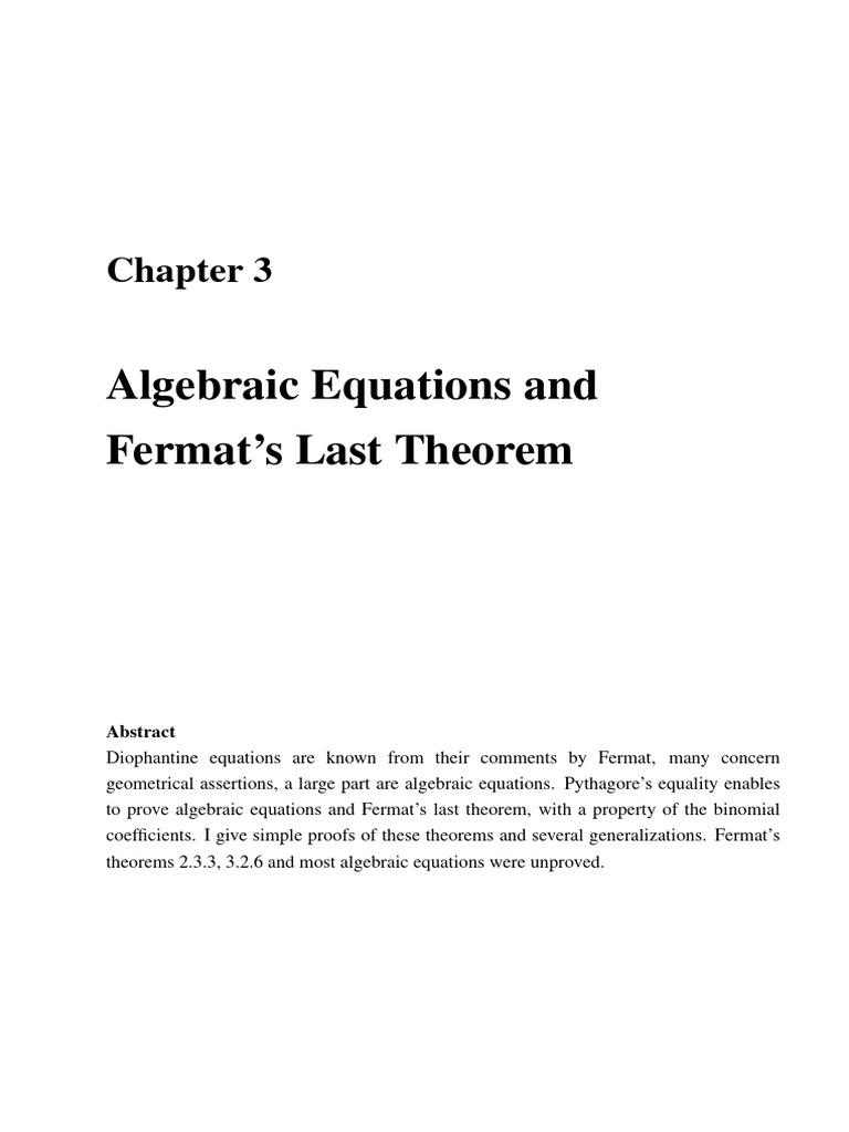 978 1 940366 74 6 - Chapter03 | PDF | Equations | Fermat's Last Theorem