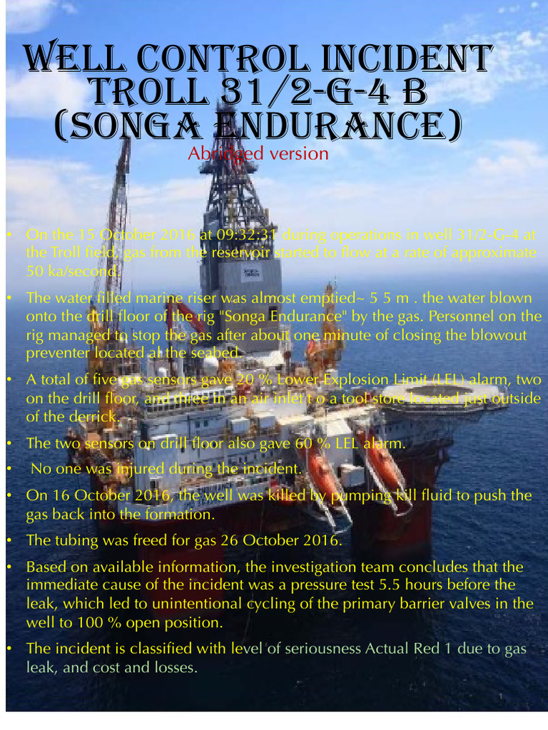 Well Control Incident on Songa Endurance | PDF | Home & Garden