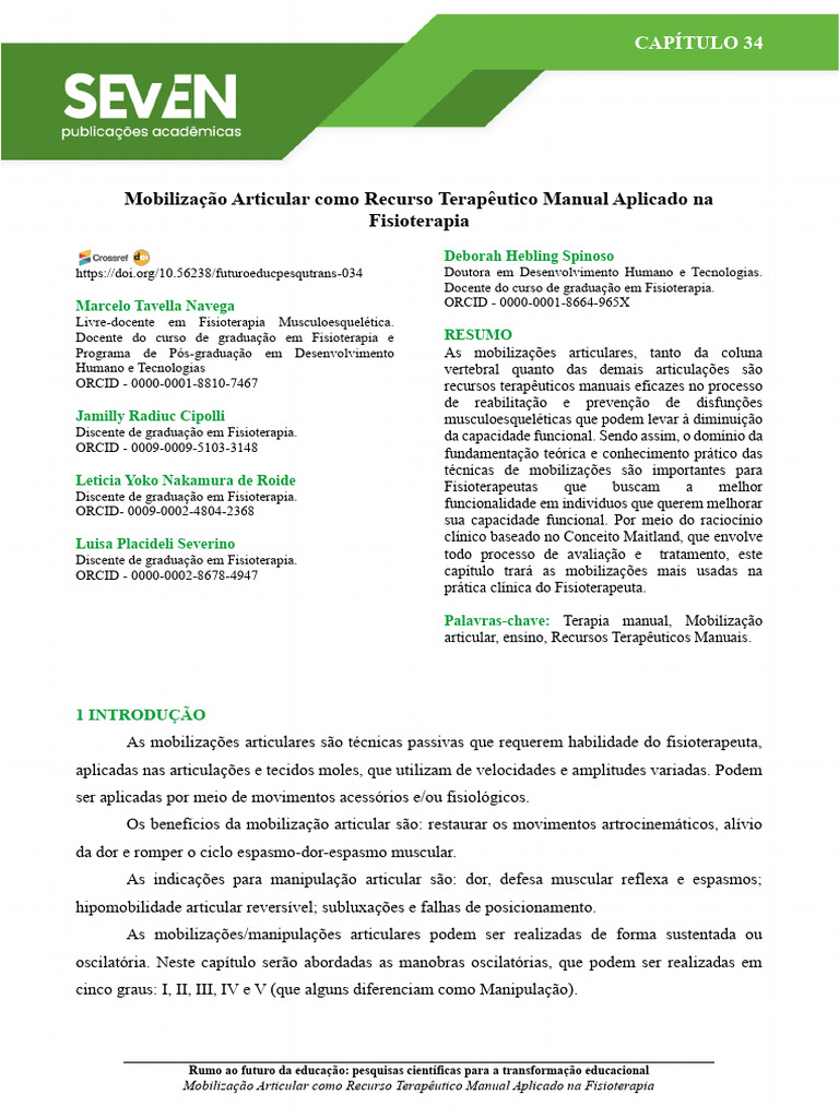 Mobilizacao Articular Como Recurso Terapeutico Man | PDF | Joelho ... Mobilizacao Articular Como Recurso Terapeutico Man | PDF | Joelho ...