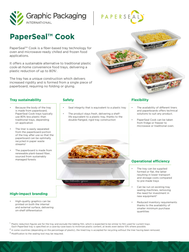 Paperseal Cook Brochure | PDF | Refrigerator | Paperboard