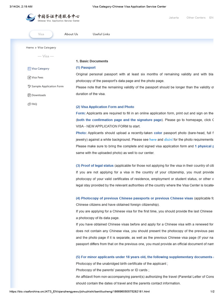 Visa Category-Chinese Visa Application Service Center | PDF | Travel ...