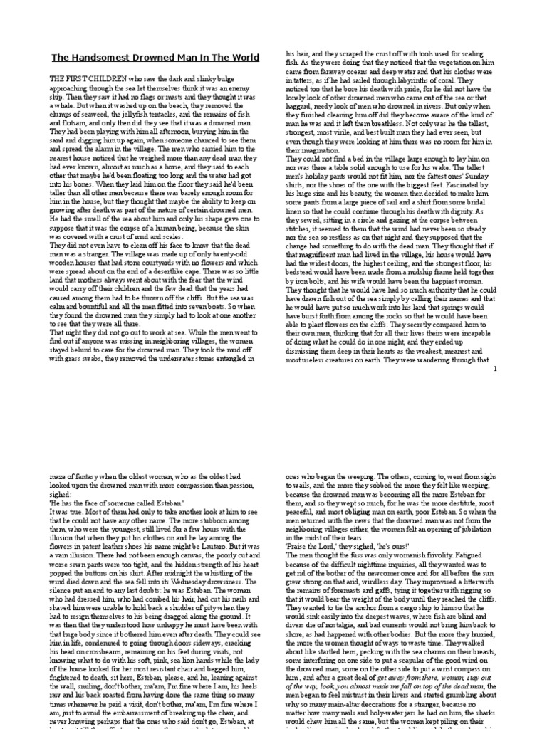 The Handsomest Drowned Man in The World | PDF | Nature
