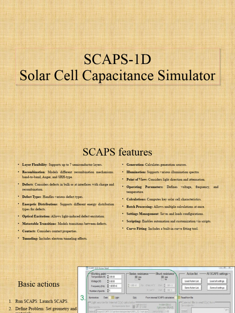 SCAPS-Solar Cell Capacitance Simulator | PDF | Electron | Electrical ...