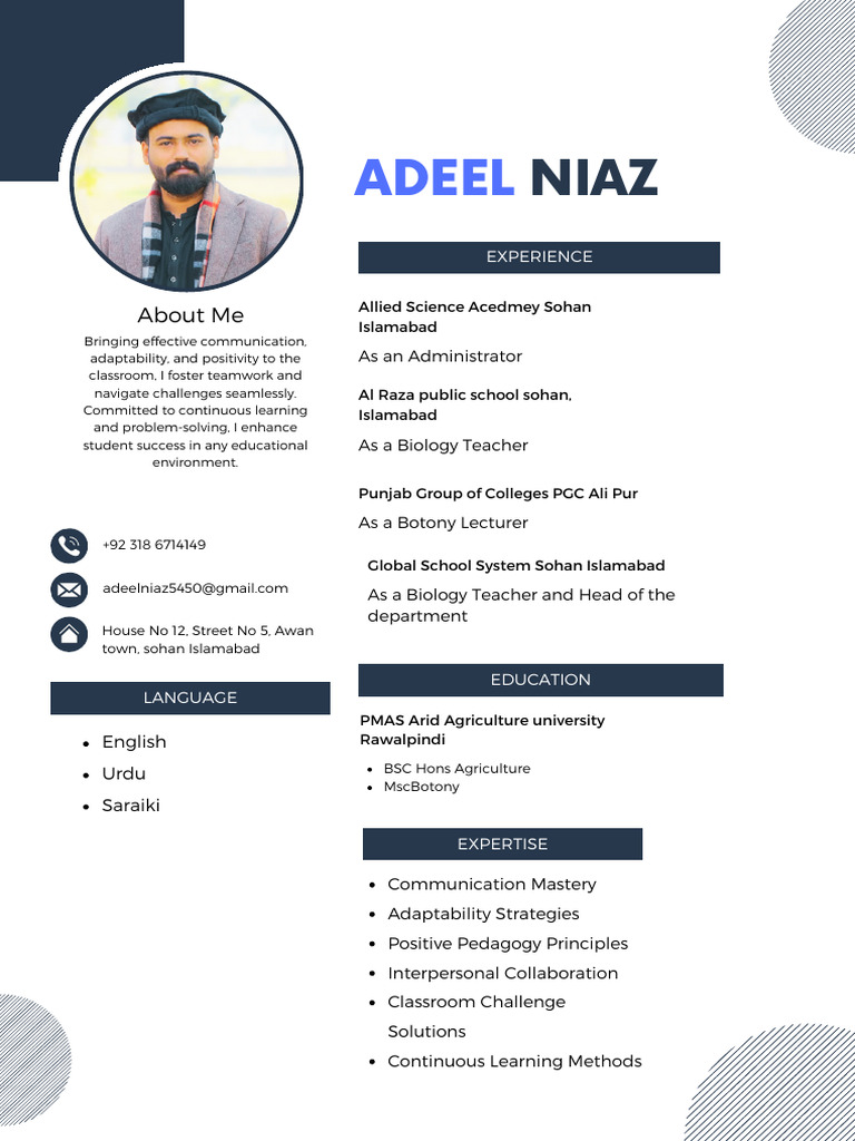 Adeel Niaz CV | PDF | Career & Growth