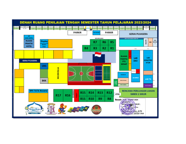 Denah Ruang PTS Genap 2024 | PDF