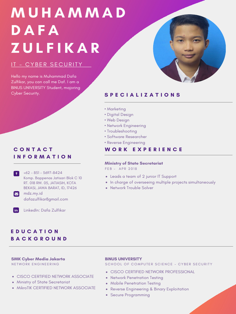 Cyber Security Specialist Profile | PDF | Computers