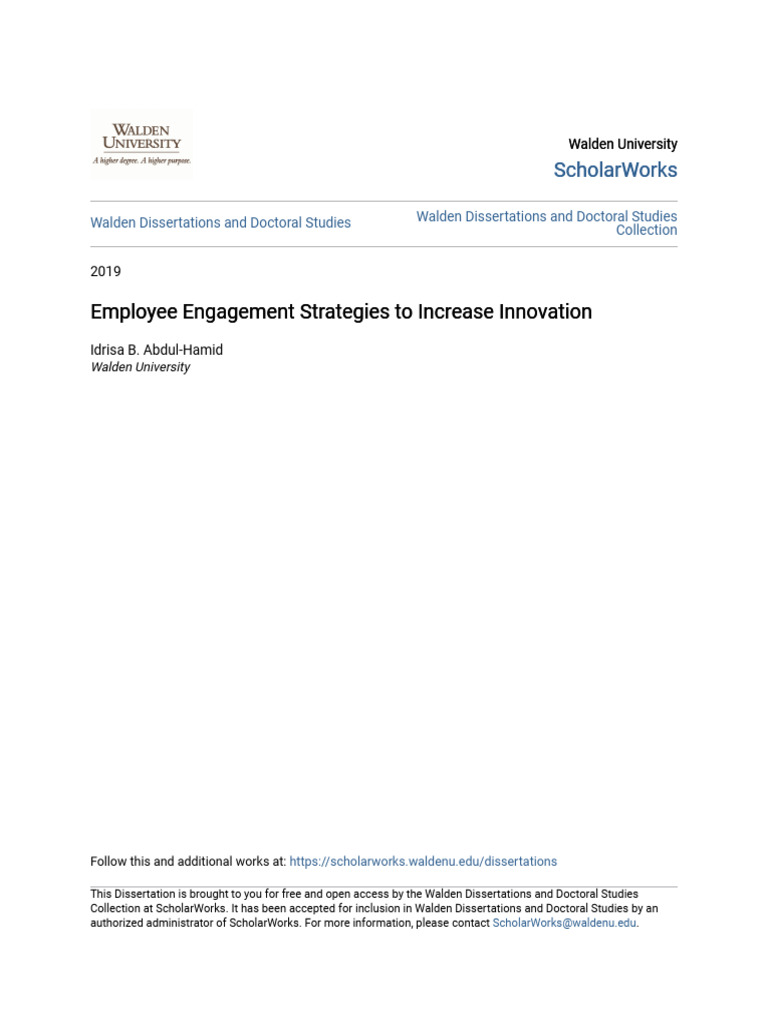 Employee Engagement for Innovation | PDF | Transformational Leadership ...